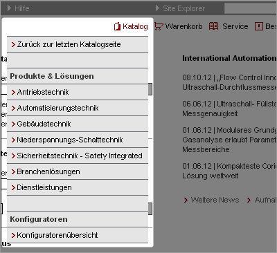 Produktkatalog - alles auf einen Blick