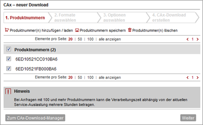 Produktkatalog - alles auf einen Blick